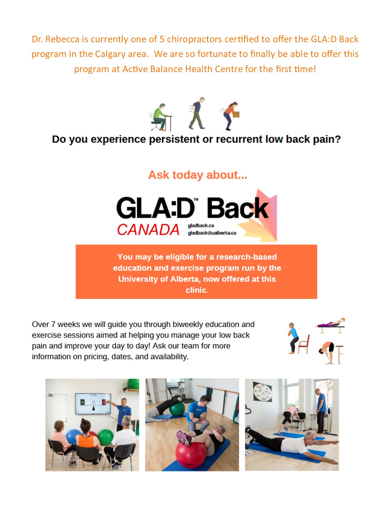 GLA:D Back Program - October - December 2025 - Active Balance Health Centre
